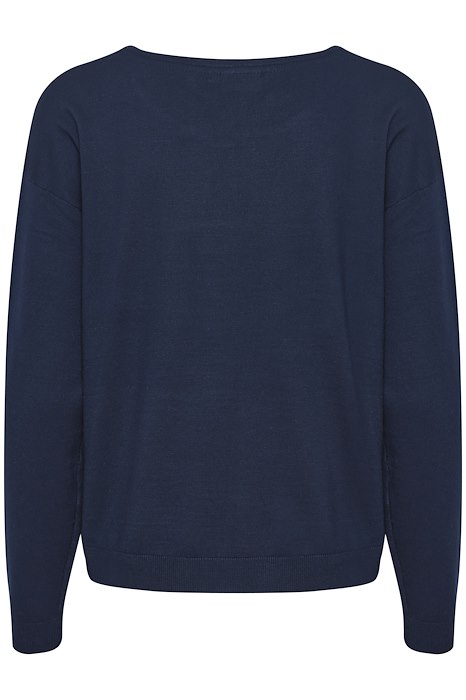 Pulz Sara Oneck Box Pullover - Dark Sapphire fra - HappyHunting.dk
