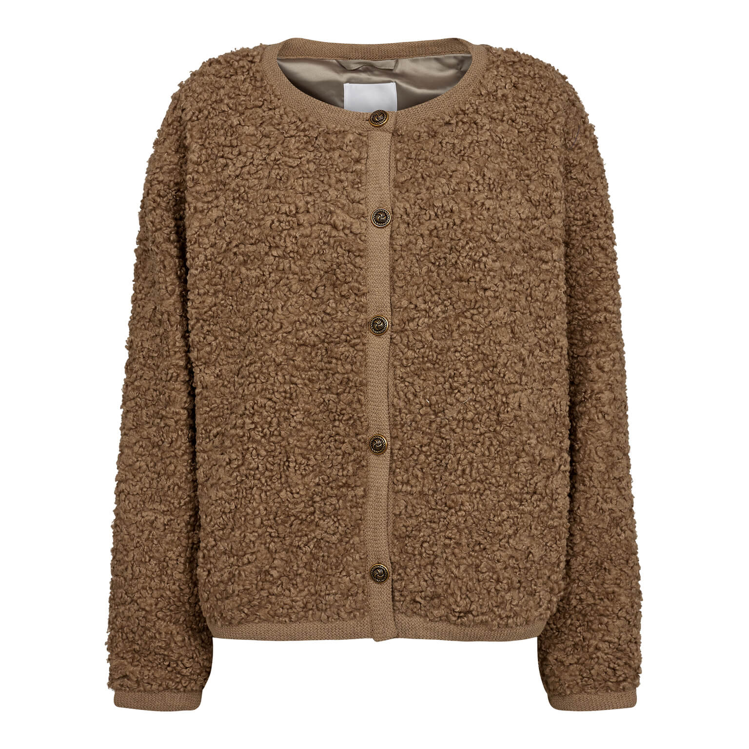 Co'Couture Timmy Teddy Jacket - Walnut fra - HappyHunting.dk