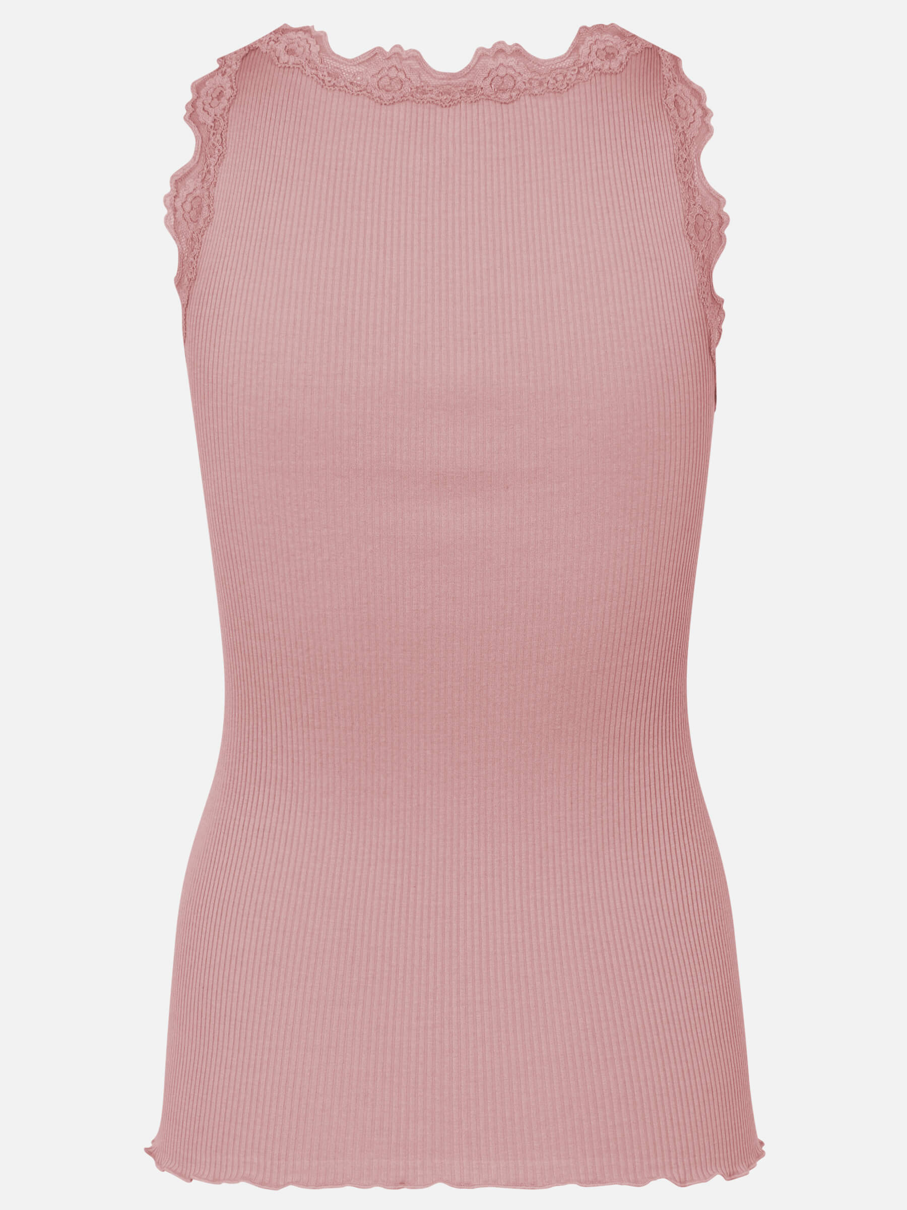 Rosemunde Silk Top Regular w/Vintage Lace - Woodrose - Happyhunting