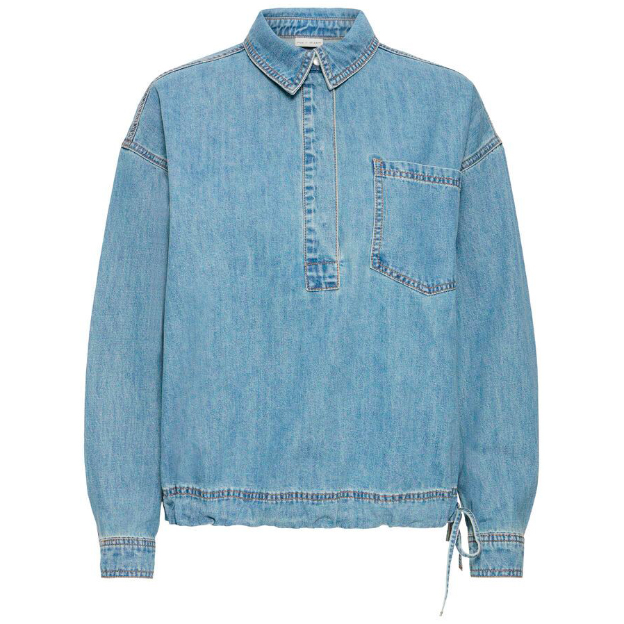 Pulz Agetha LS Blouse - Light Blue Denim - Happyhunting